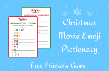 Christmas Movies Emoji Pictionary Game - Free Printable 2025