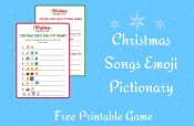 Christmas Songs Emoji Pictonary Game - Free Printable 2025