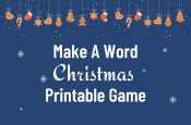 Christmas Make A Word Free Printable Game Template