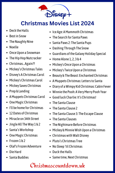 Disney Plus Christmas Movies List For 2025