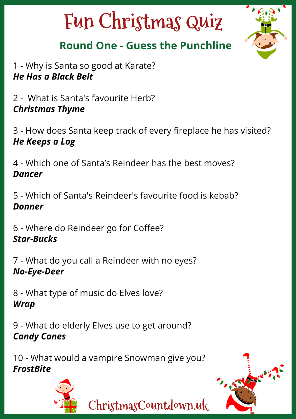 Fun Christmas Quiz Questions & Answers 2026