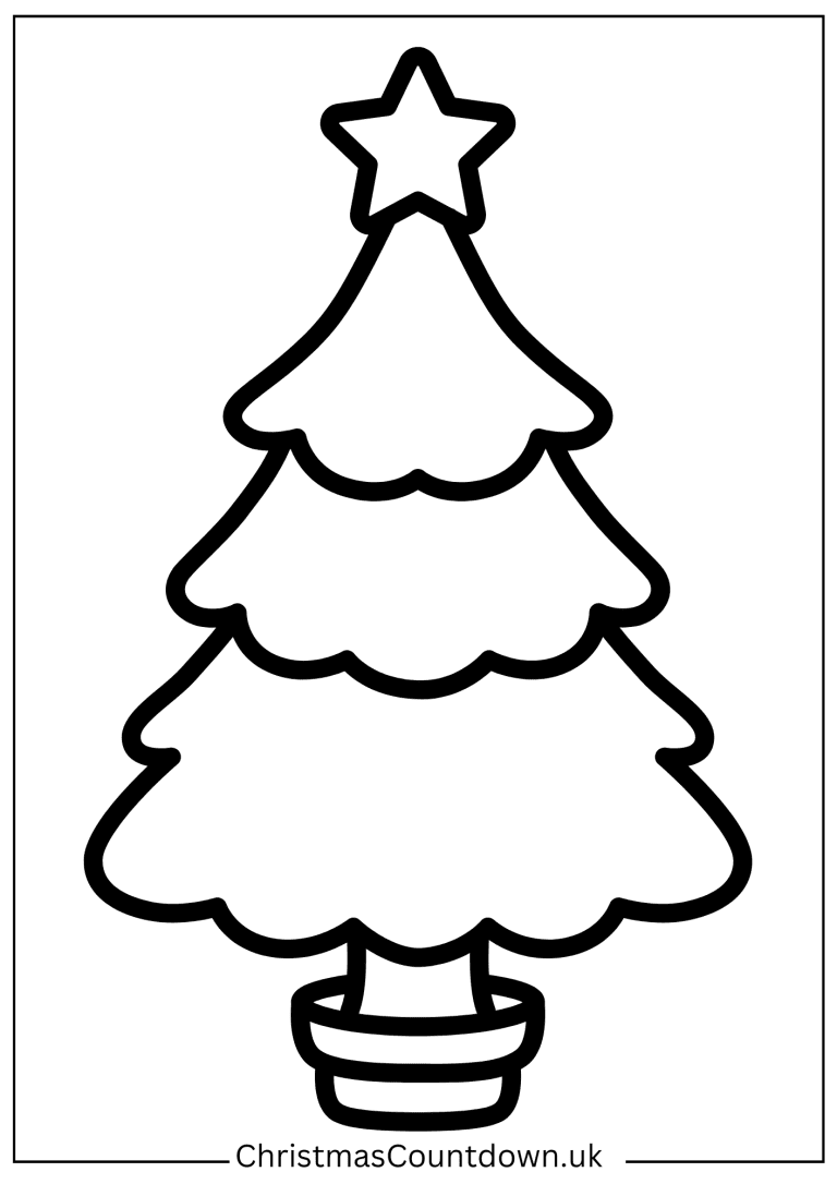 50 Christmas Tree Colouring Pages - Free & Printable