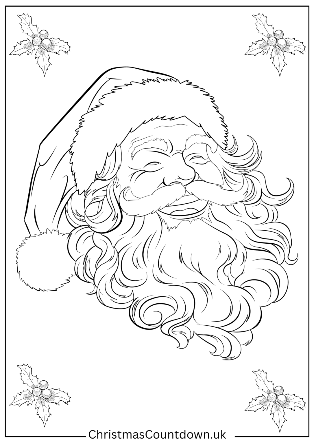 100 Santa Claus Colouring Pages - Free & Printable