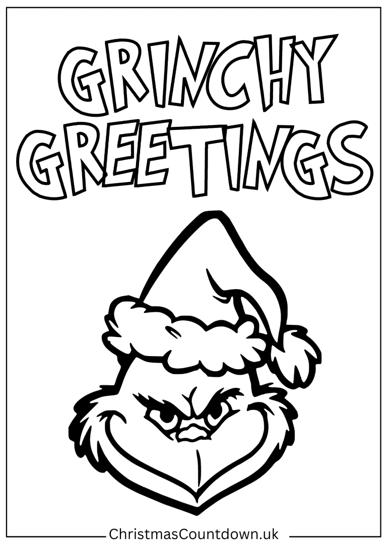 30+ Grinch Colouring Pages - Free & Printable