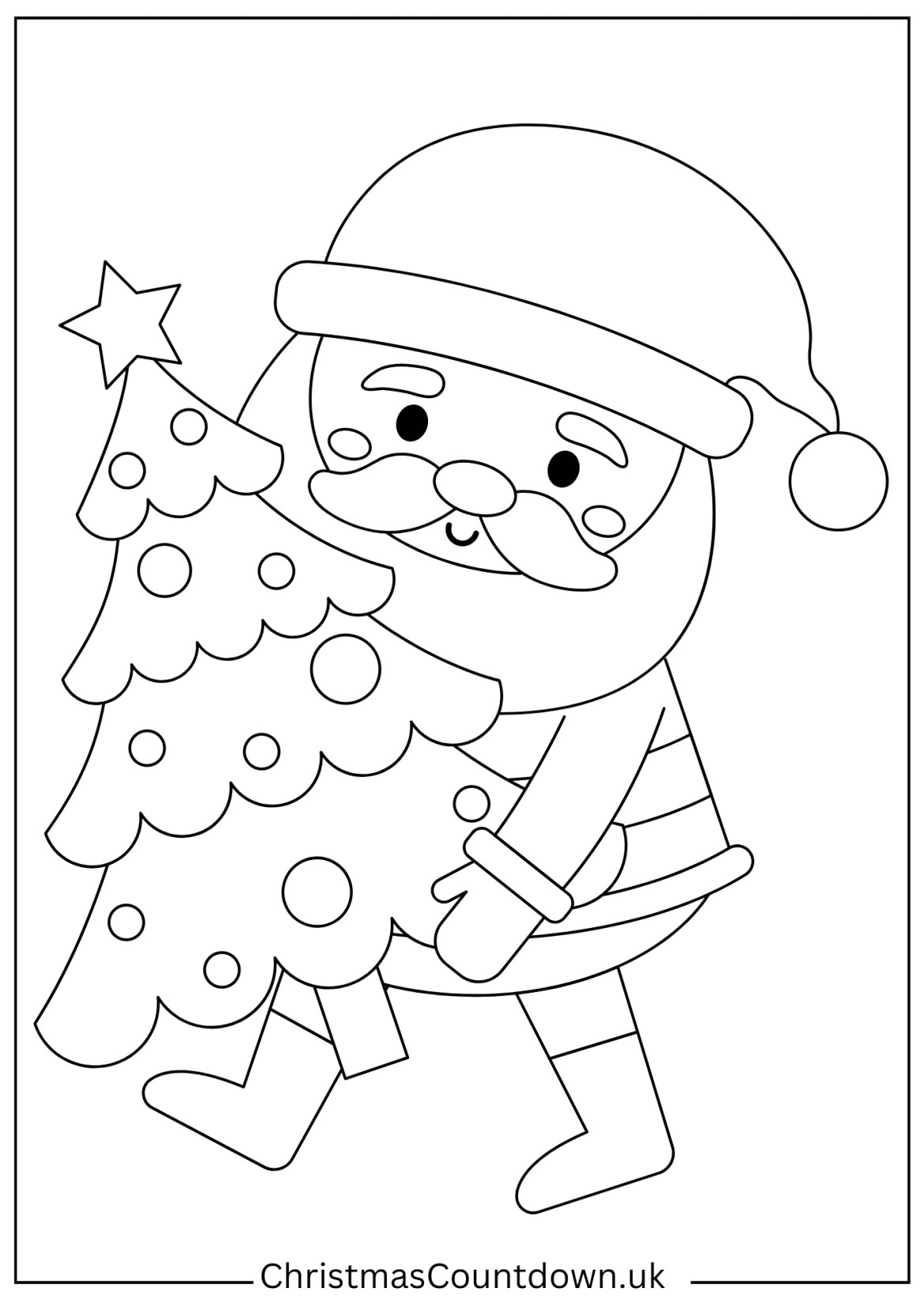 100 Santa Claus Colouring Pages - Free & Printable