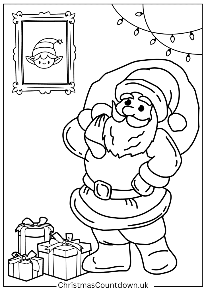 100 Santa Claus Colouring Pages - Free & Printable
