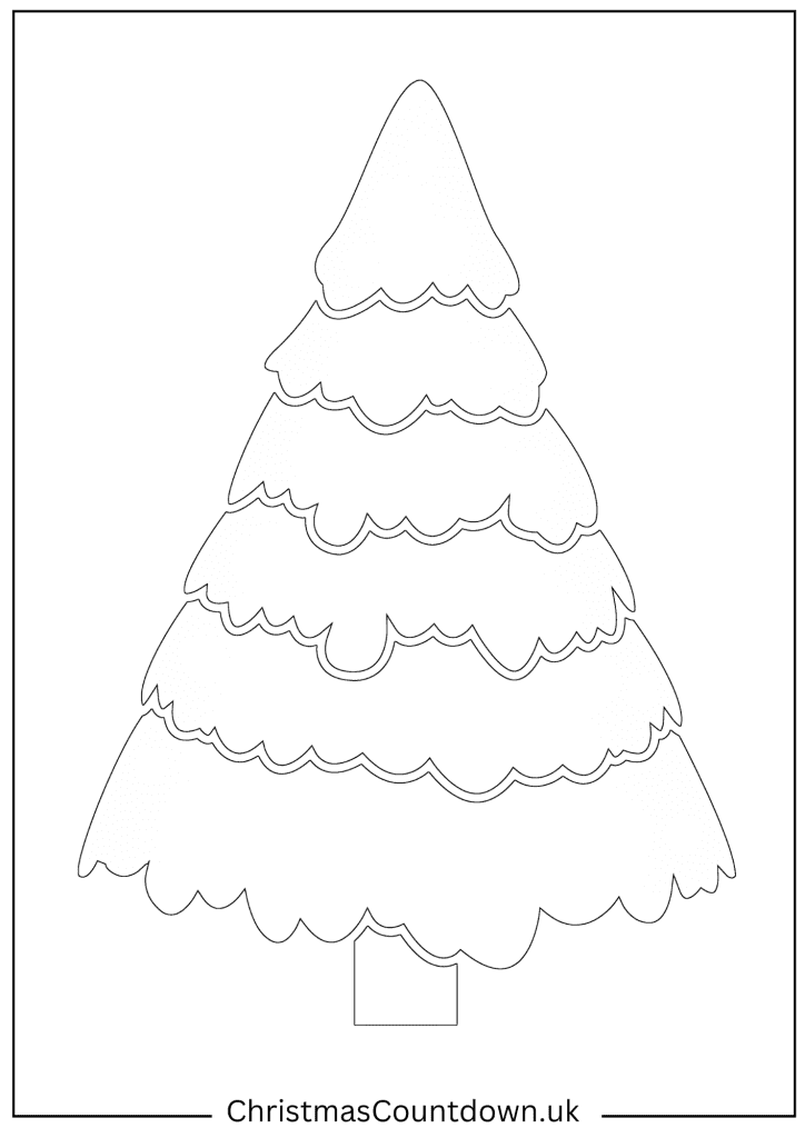 50 Christmas Tree Colouring Pages - Free & Printable