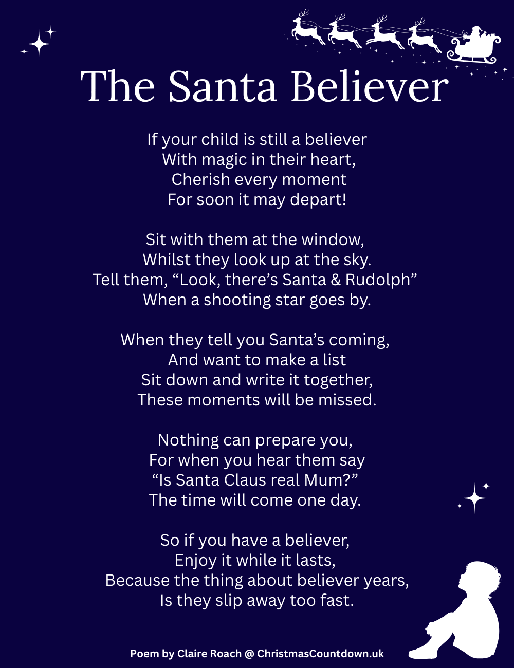 The Santa Believer Poem By Claire Roach